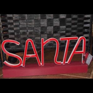 Home Essentials | Holiday | New Led Santa Sign On Stand | Poshmark
